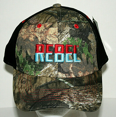 Rebel Lures Fishing Tournament Black / Camo Trucker Baseball Cap Hat ...