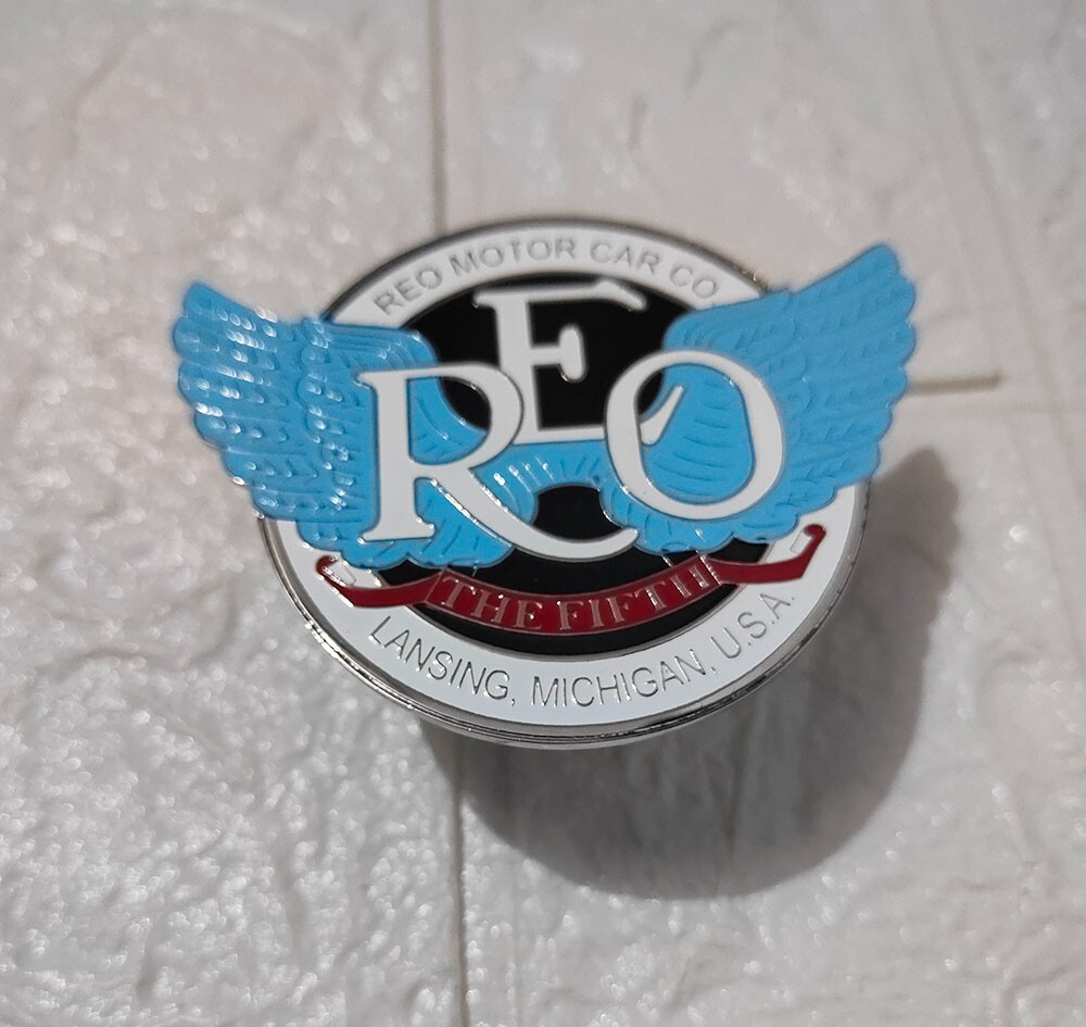 Early REO Radiator Grille Badge Emblem Customize Brass Chrome Enamel | eBay