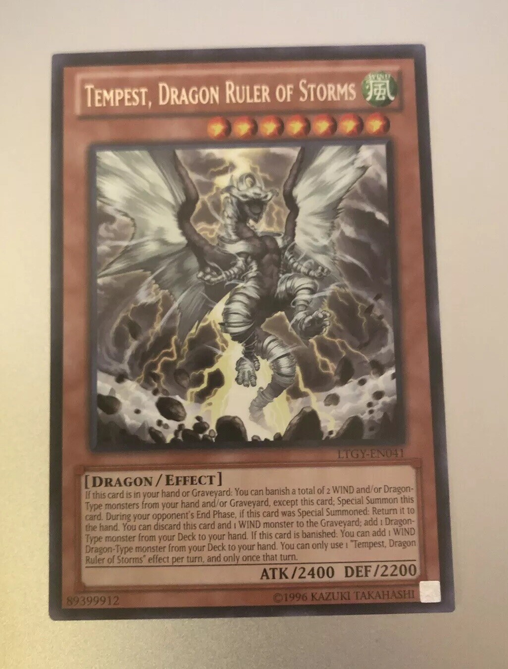1x Tempest, Dragon Ruler of Storms - LTGY-EN041 -M/NM - Unlimited Ed ...