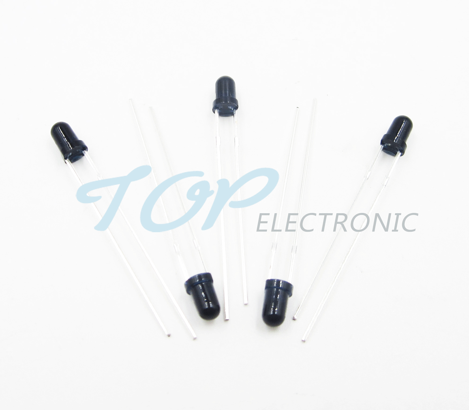 10pcs Receiver F5 5mm 940nm IR Infrared Diode Round Tube Black LED ...