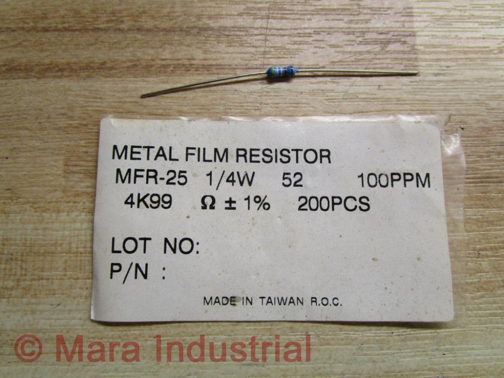 Yageo MFR-25 Film Resistor (Pack of 90) | eBay
