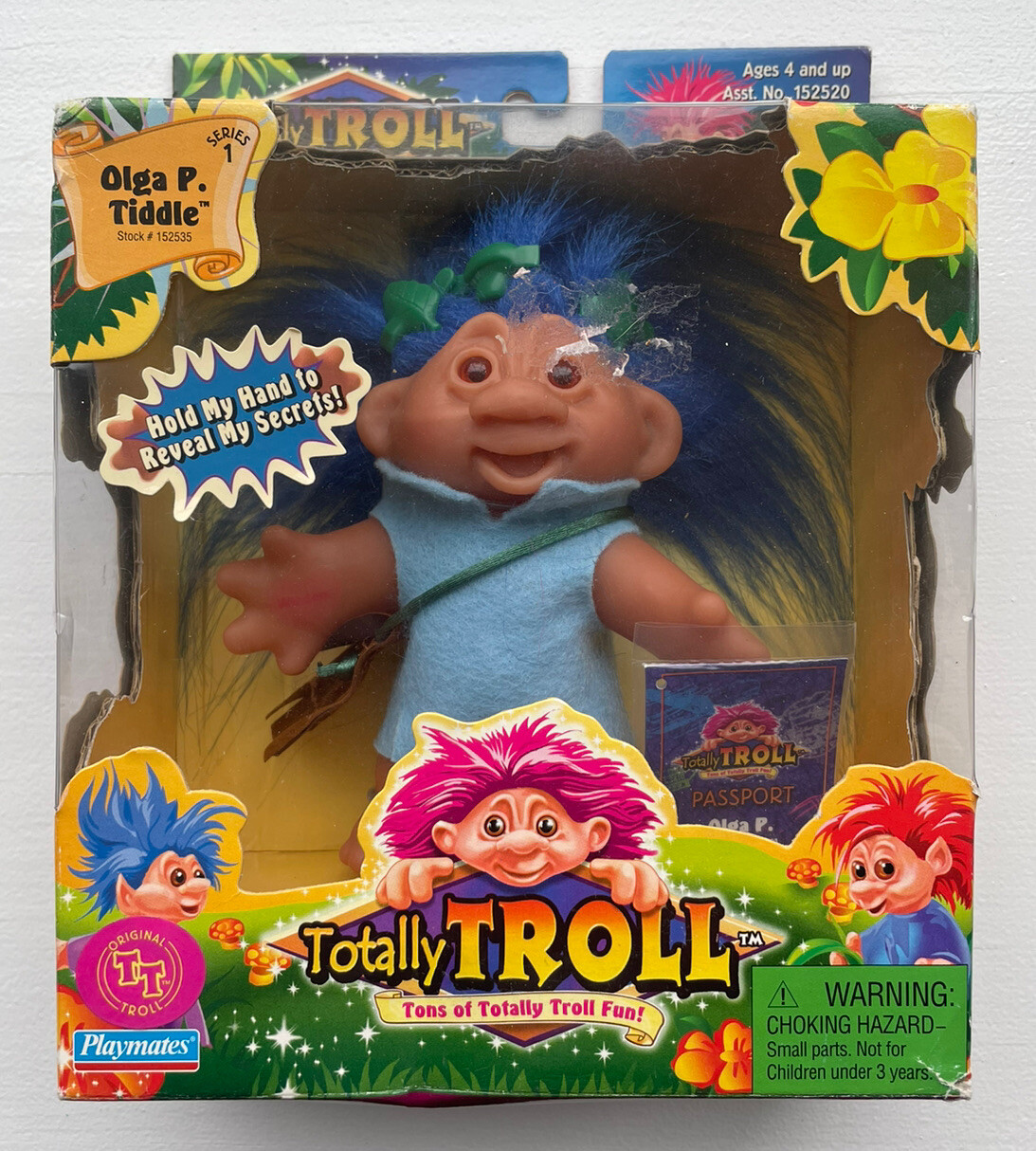 Vintage Totally Troll Olga P. Tiddle Stock #152535 Series 1 Playmates ...