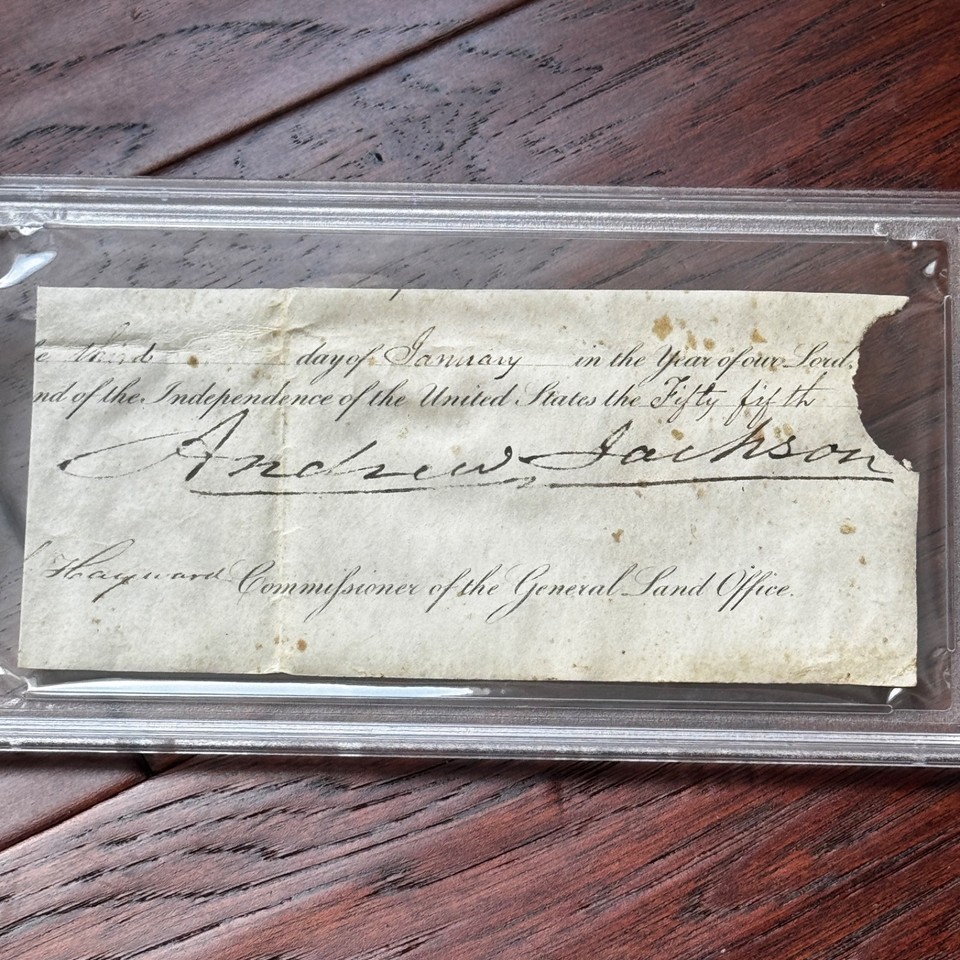 ANDREW JACKSON * PSA * Autograph Cut Signature Signed AS PRESIDENT ...