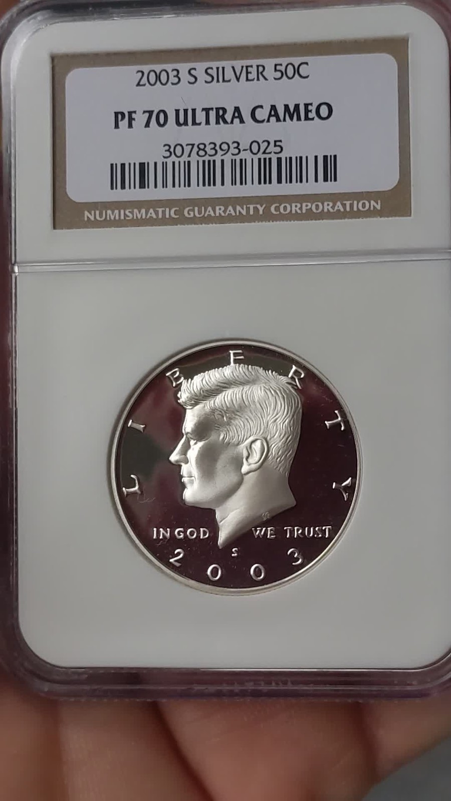 2003-S Kennedy Silver Half Dollar NGC PF70 PROOF 70 ULTRA CAMEO "Old ...