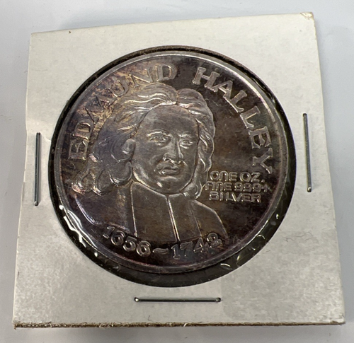 Halley’s Comet 1985 Vintage Rare Coin 1 Troy Oz .999 Fine Silver Art ...
