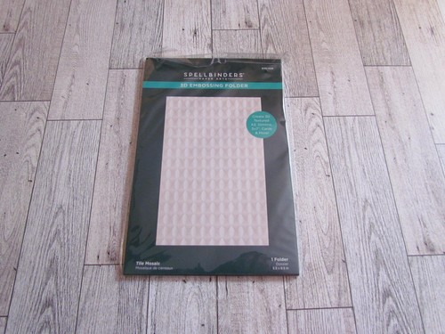 Spellbinders Tile Mosaic 3D Embossing Folder A2 (5" x 7") E3D-025 | eBay
