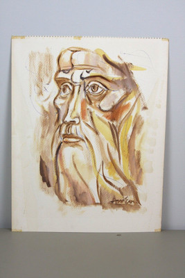 Irving Amen Signed Original Hand Drawing Prophet pen and watercolor | eBay