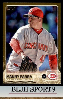 2015 Topps #344 Manny Parra Cincinnati Reds Gold #/2015 (1E2) | eBay