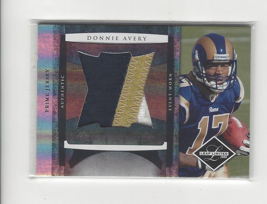 2008 Limited Rookie Jumbo Jersey #5 Donnie Avery PATCH Rams /10 | eBay