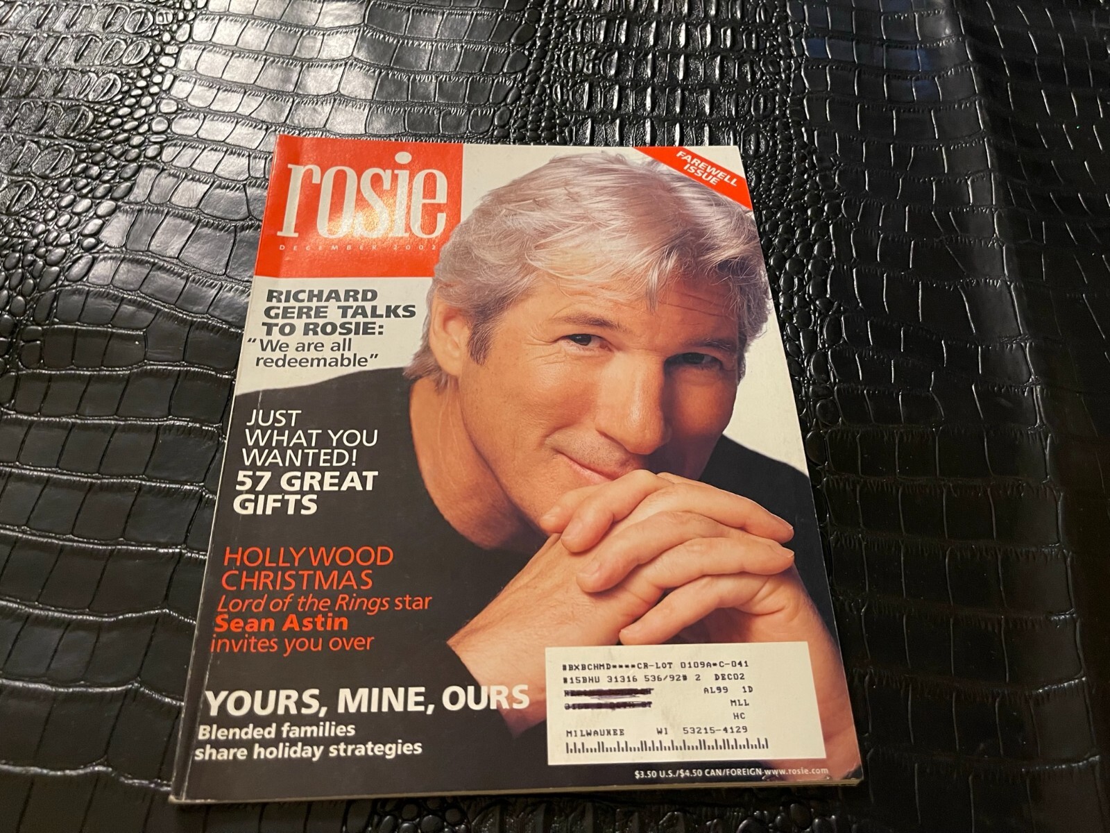 December 2002 ROSIE Magazine RICHARD GERE (last issue) | eBay