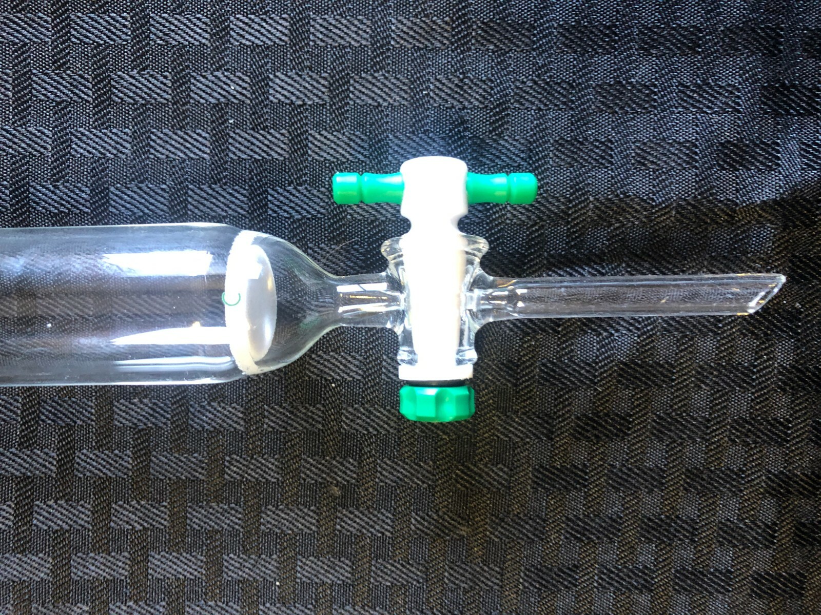 Chemglass 24/40 Glass 10" C Frit Column, 1" ID, PTFE Stpck, Damage CG ...