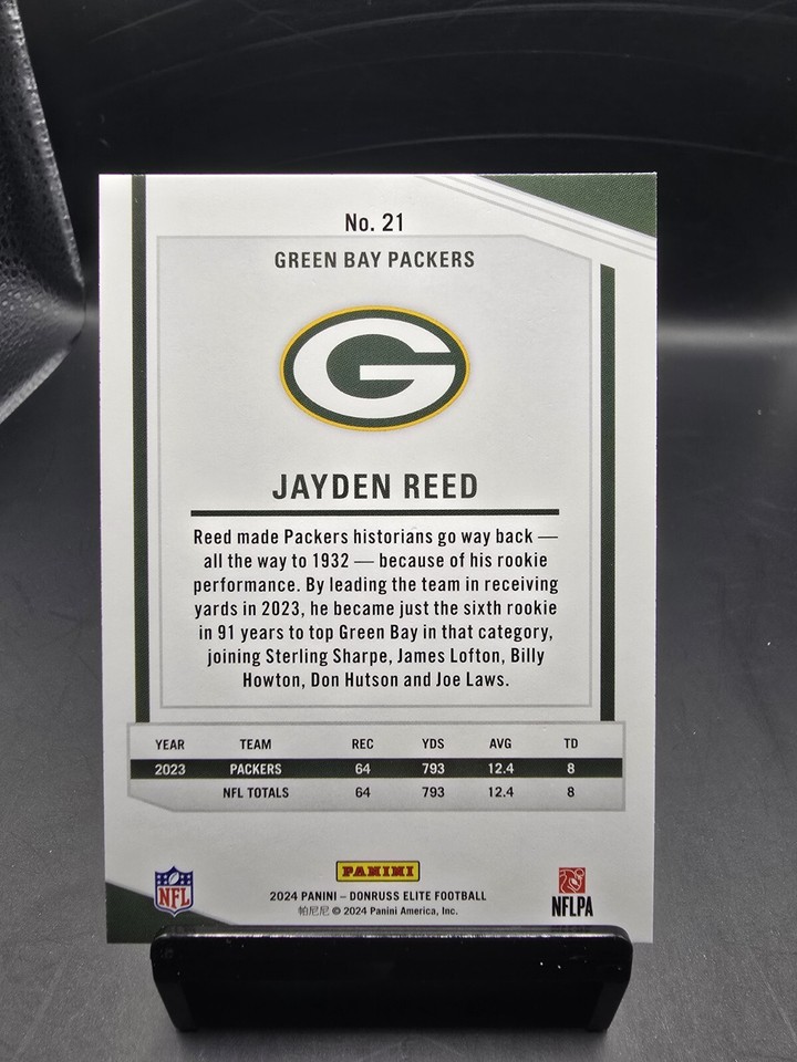 Jayden Reed 2024 Donruss Elite #21 - Green Bay Packers | eBay