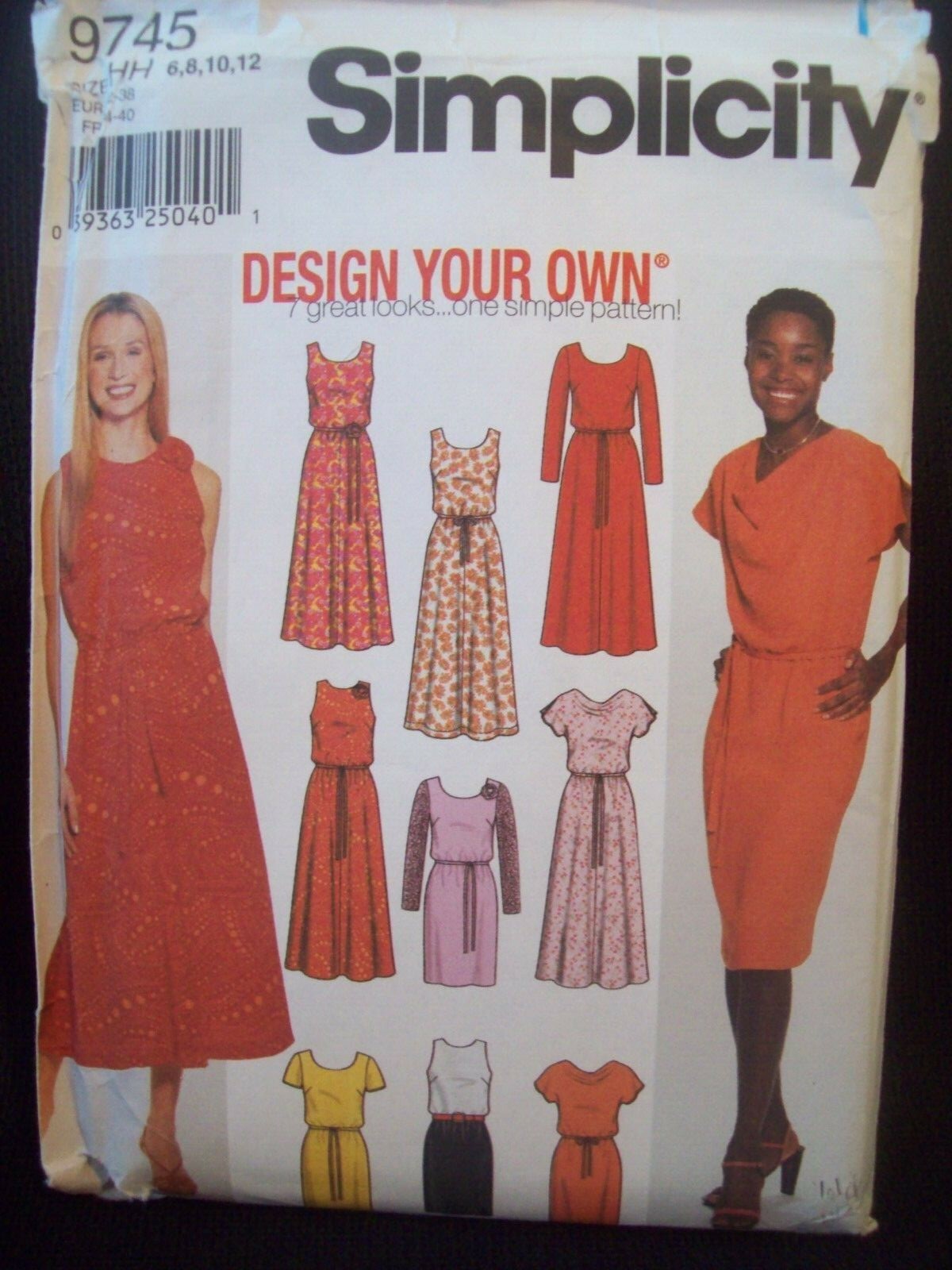Simplicity Pattern 9745 Design Your Own Dress Sizes 6-8-10-12 UC/FF ...