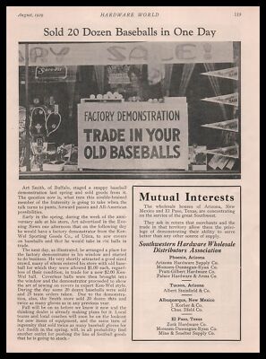 1929 Kenwell Sporting Goods Photo Utica New York Old Baseballs Trade In ...