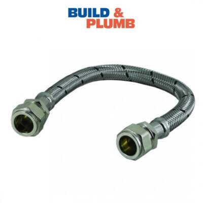 15mm Compression Flexible Pipe Flexi Hose Tap Connector 300mm 500mm ...
