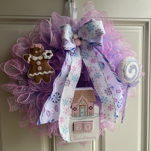 Pastel Countdown Christmas Mini Wreath 12” Indoor Decor Girls Room ...