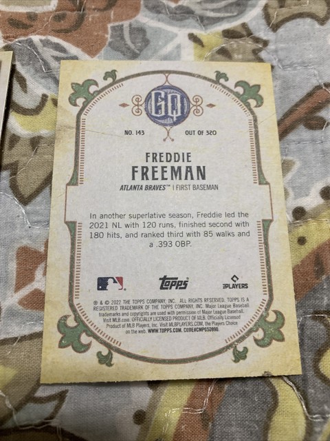 2022 Topps Gypsy Queen - #143 Freddie Freeman for sale online | eBay