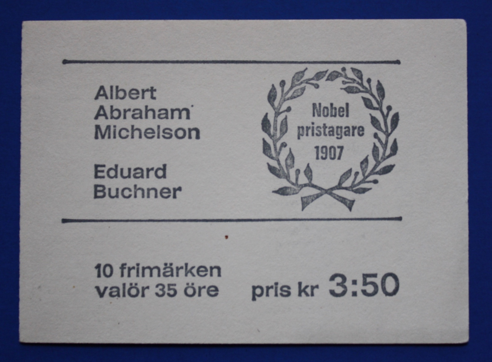 Sweden (771a) 1967 Nobel Prize Winners - Michelson & Buchner MNH ...