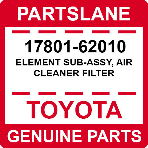 OEM 17801-62010 - Cross reference air filters