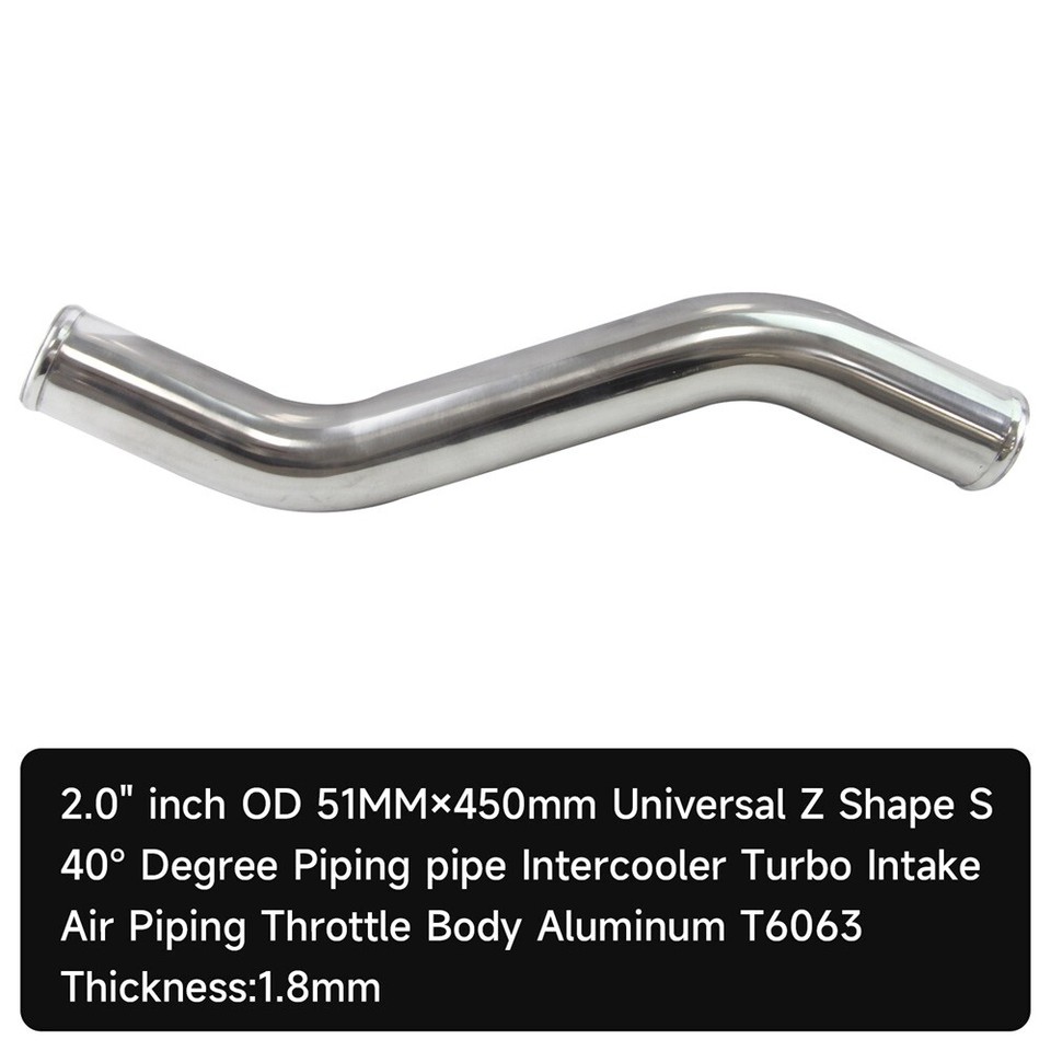 51mm 2" inch Z Shape S Shape Aluminum Turbo Intercooler Pipe Piping ...