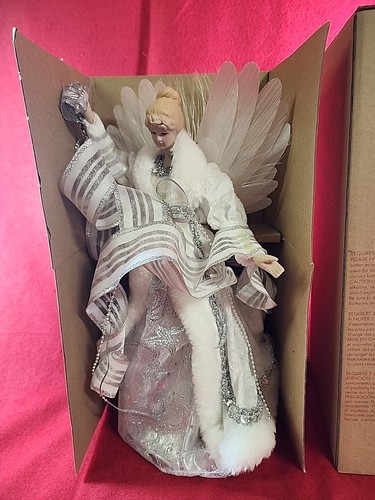 Avon 2012 Fiber Optic Christmas Angel Tree Topper in Silver and White ...