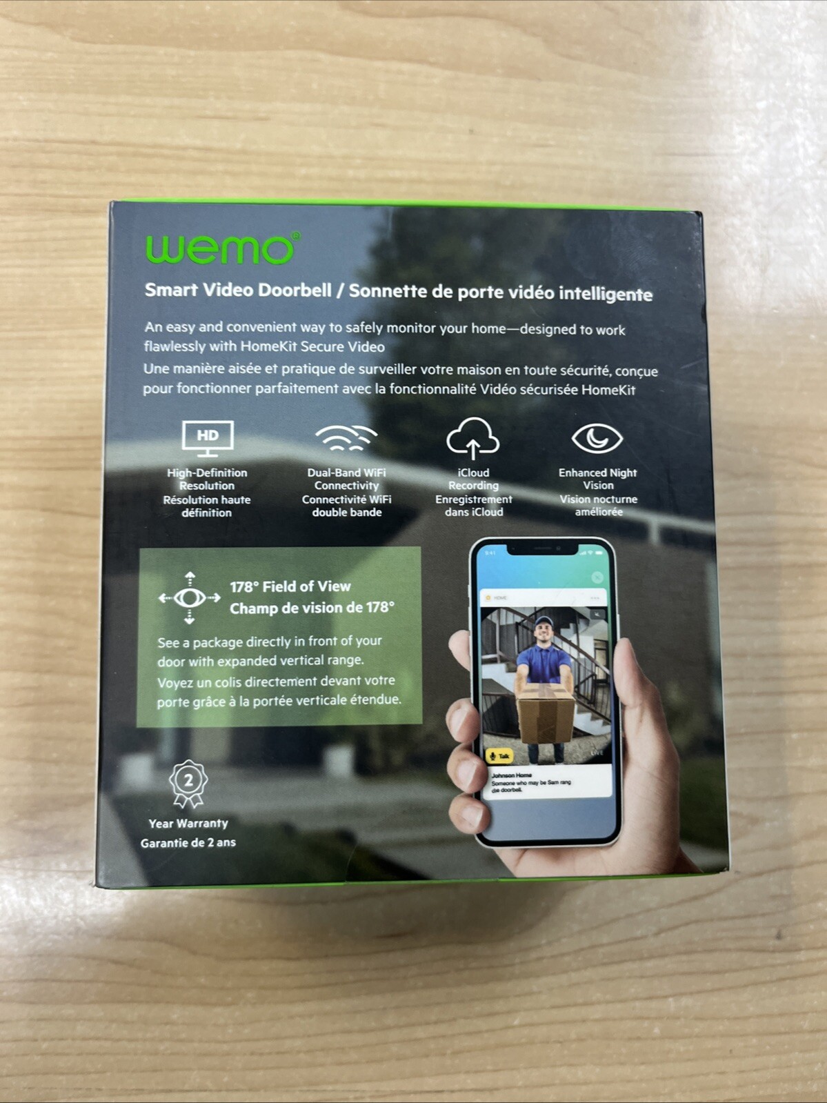 Belkin WeMo WDC010 Apple HomeKit HD Smart Video Doorbell for sale ...