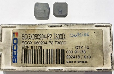 SECO Carbide Inserts: - SCGX060204-P2 T300D - Qty 2 NEW | eBay