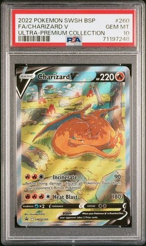 PSA 10 GEM MINT Charizard V SWSH260 Sword & Shield ALTERNATE ART UPC Promo | eBay