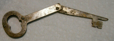 Large 5-1/2" Unique Vintage Old Antique Folding Jackknife Skeleton Key ...