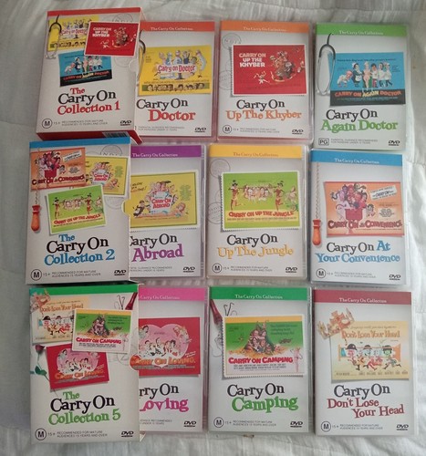 The Carry On Collection 1, 2 and 5 DVD Movies x9 1960s/1970s British ...