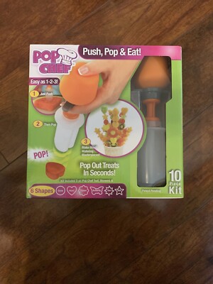 POP CHEF PUSH POP EAT VEGETABLE FRUIT SALAD SHAPE CUTTER SLICER 10 ...