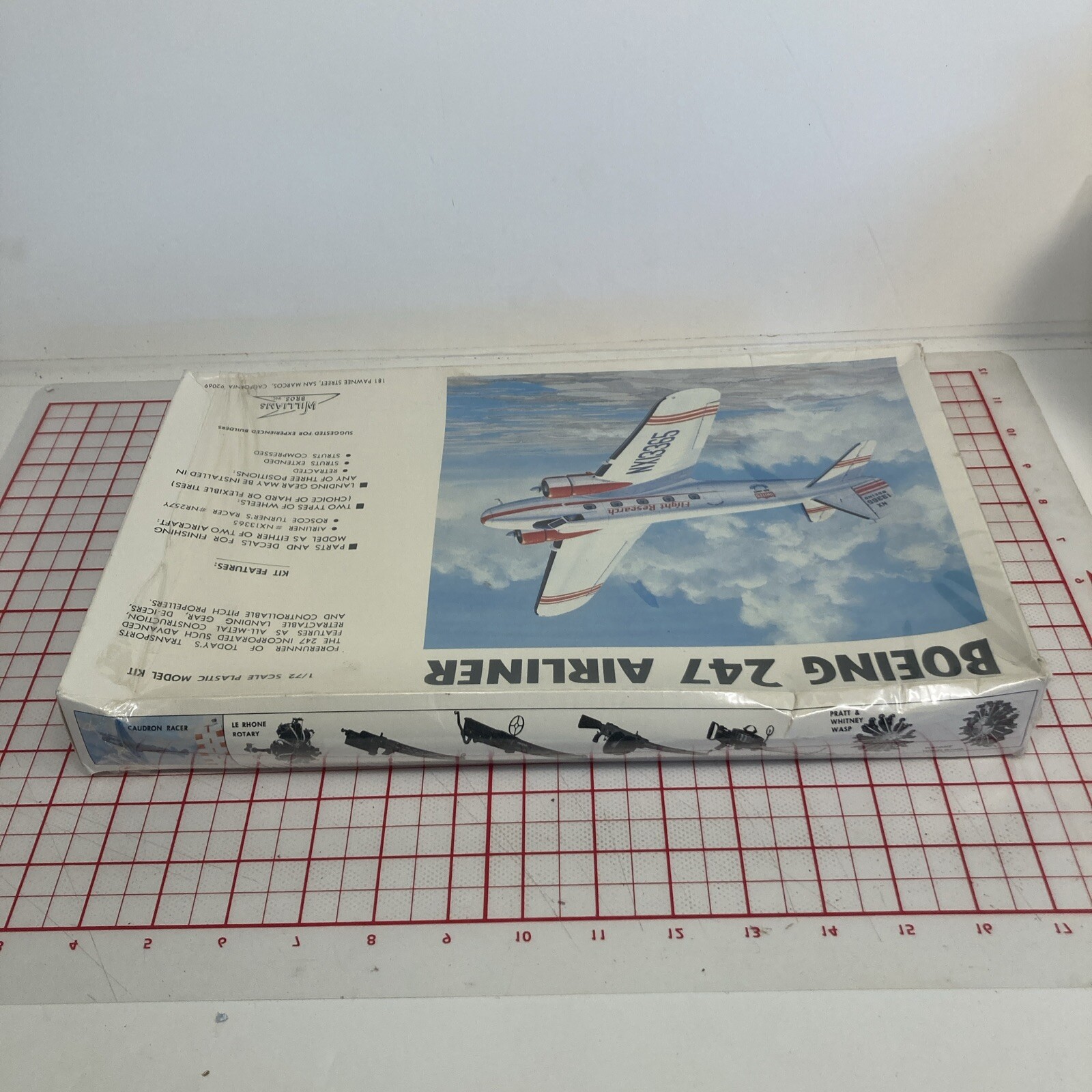 1:72 Boeing 247 airliner Williams Bros. Model Kit inbox open box | eBay