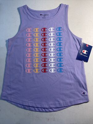 NWT Girls Youth Champion Purple C Logo Tank Top Sleeveless Shirt SIZE ...