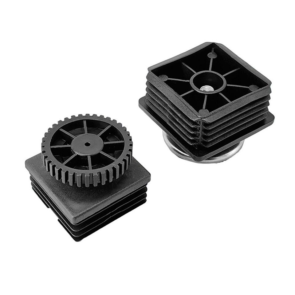 Round/Square Plastic Tube End Caps Insert Bungs Nuts Plug Adjustable ...