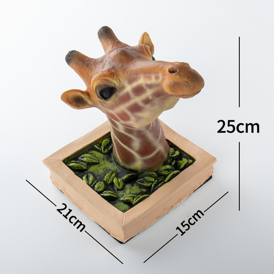 Giraffe Head Wall Mounted Statue Art Home Garden Living Room Bar ...