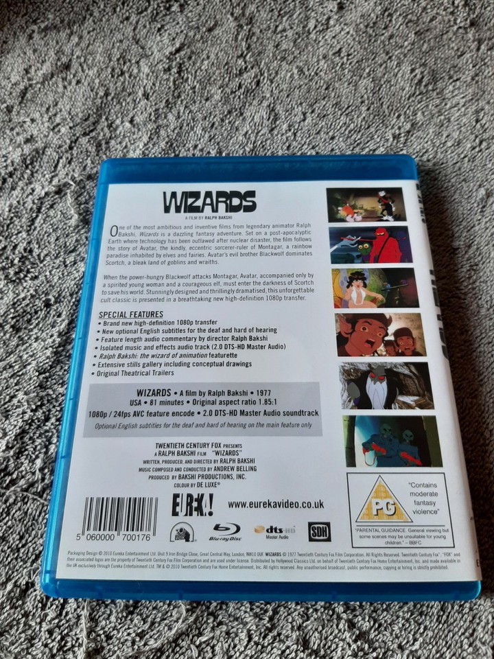 Wizards Blu-Ray Ralph Bakshi Eureka Edition | eBay UK