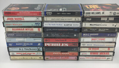 Lot Of 30 Cassette Tapes Mixed Genres Country Pop R&B Rock Easy ...
