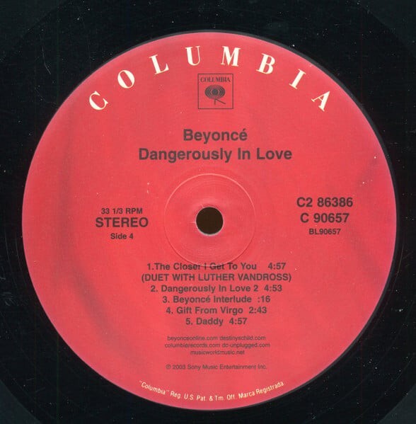 Beyonce / Dangerously In Love 2003 US Original 2LP Vinyl Jay-Z Sean ...
