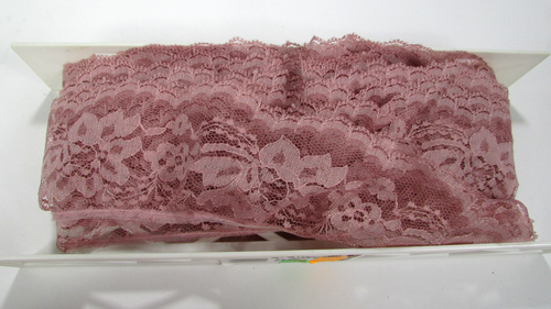Vtg Lace Bolt 10 Yds 3" Pale Pink Floral Sewing Trim Doll Scrapbooking ...
