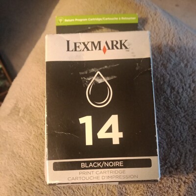 Genuine OEM LEXMARK 14 Black Ink Cartridge - *NEW* | eBay