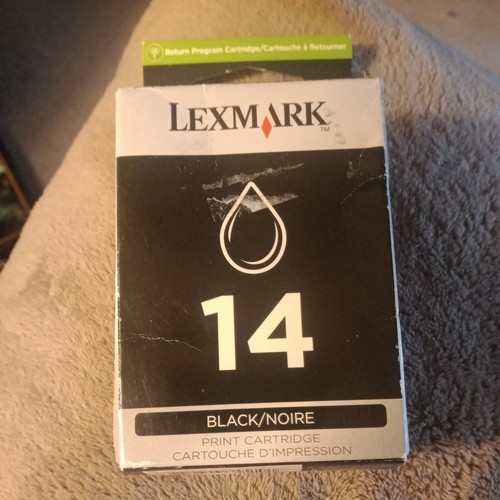 Genuine OEM LEXMARK 14 Black Ink Cartridge - *NEW* | eBay