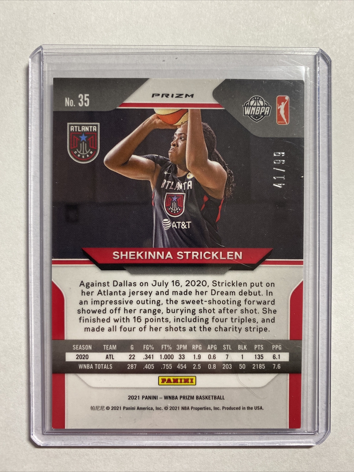 2021+Panini+Prizm+WNBA+-+Purple+Prizm+%2335+Shekinna+Stricklen+%2F99 ...