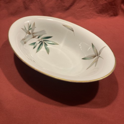 Vintage Noritake Bamboo China 5027-Gold Trim 10in. Oval Vegetable Bowl ...