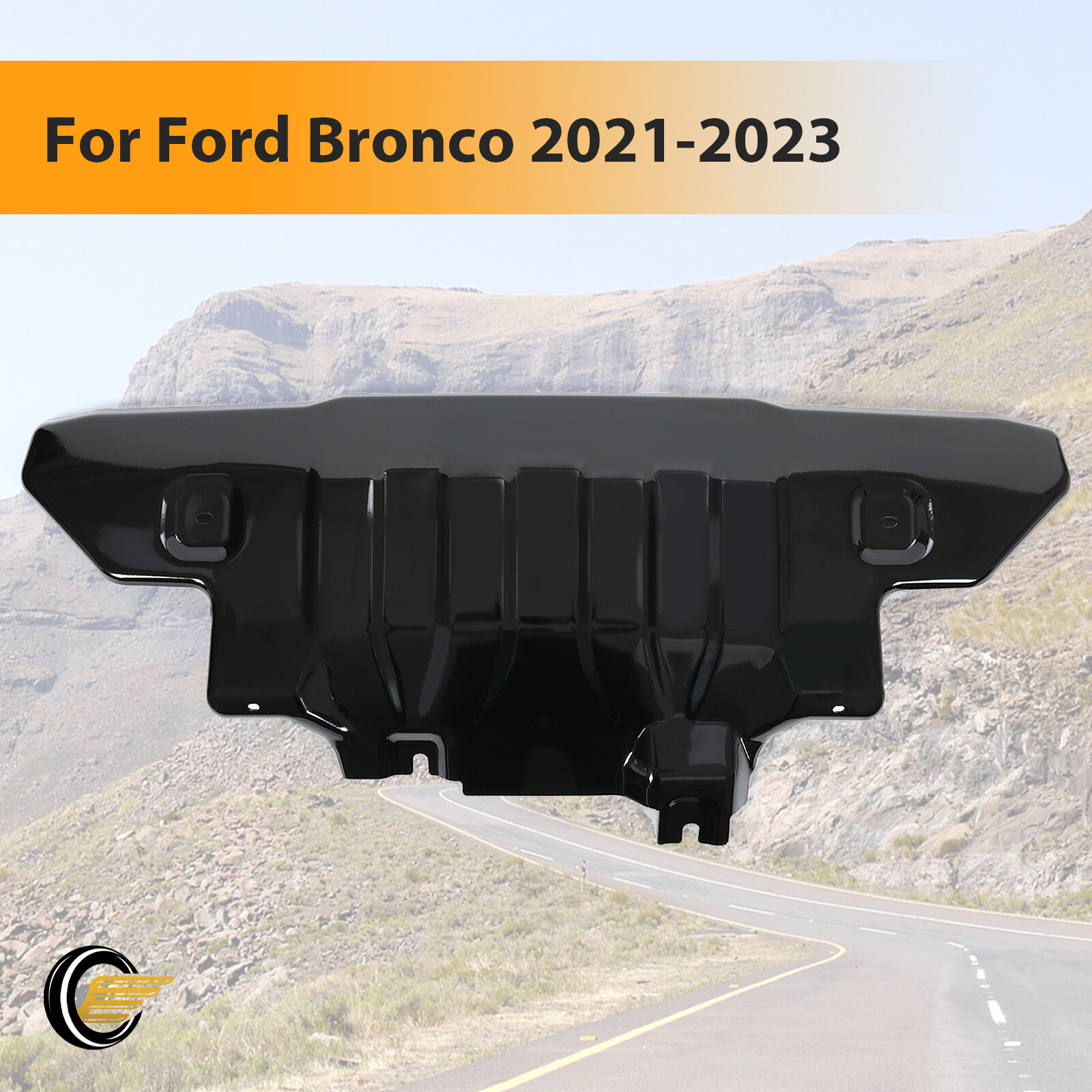 For Ford Bronco 2021-2023 Front Bumper Engine Cover Skid Plate Steel ...