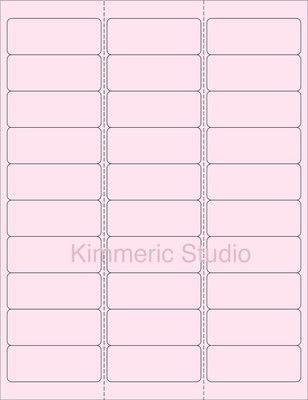6 SHEETS 1"x2-5/8 BLANK PINK STICKERS LABEL ADDRESS. MANY USES. PRETTY ...