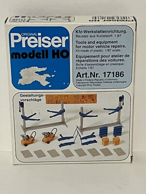 NEW Preiser 17186 Tools and Equipment for Motor Vehicles 1:87 HO Scale ...