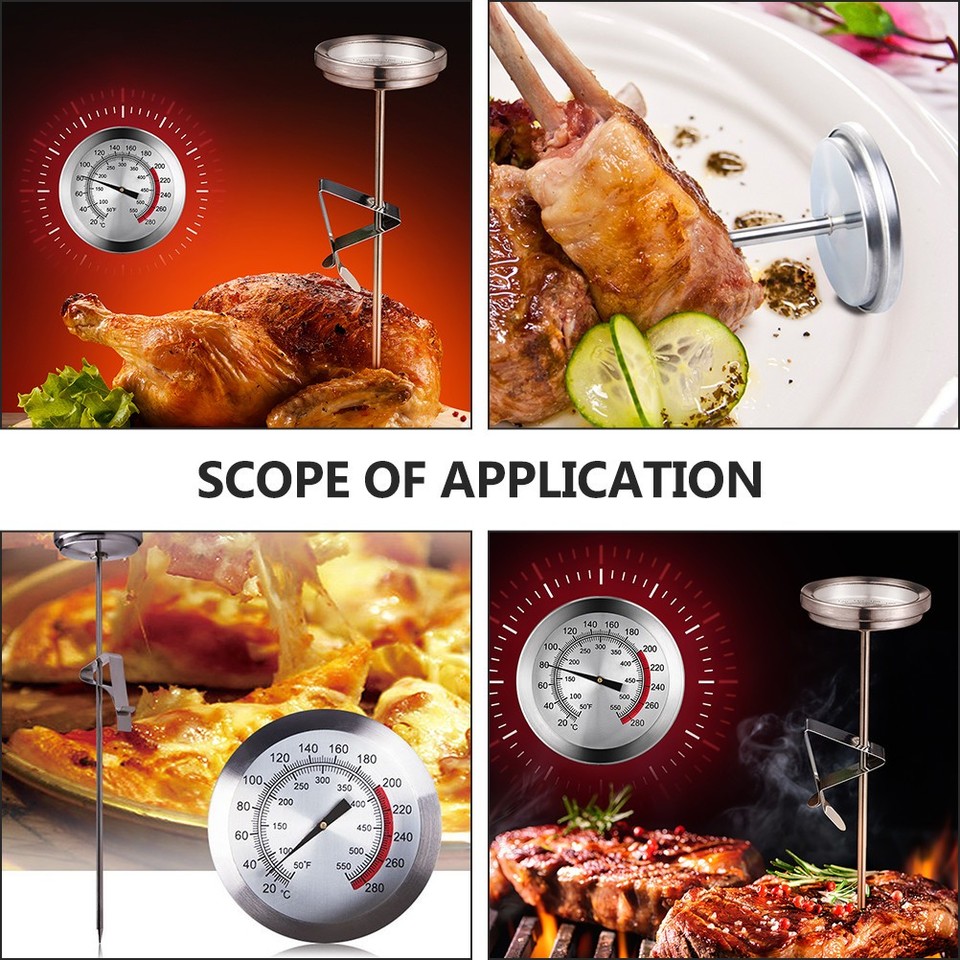 Meat Thermometer Stainless Steel Fried Food Cooking Temperature Probe ...