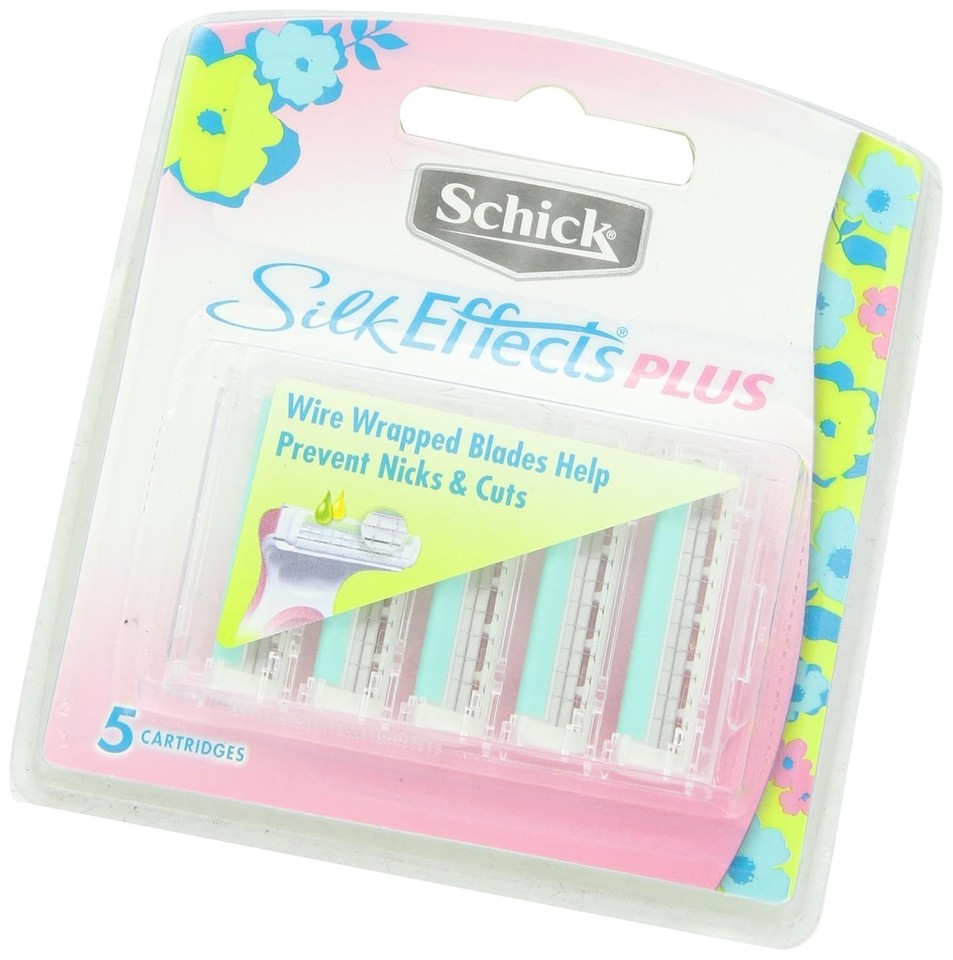 10 Schick Silk Effects Razor Blades Refill Cartridges Women Shaver Free ...