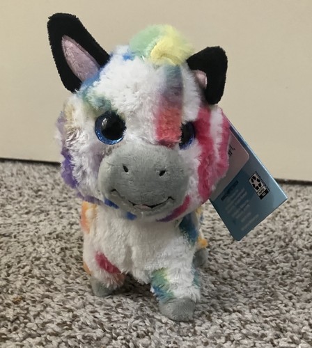 Kid Connection Mini Walking Rainbow Zebra Toy Baby Toddler Moving Plush ...