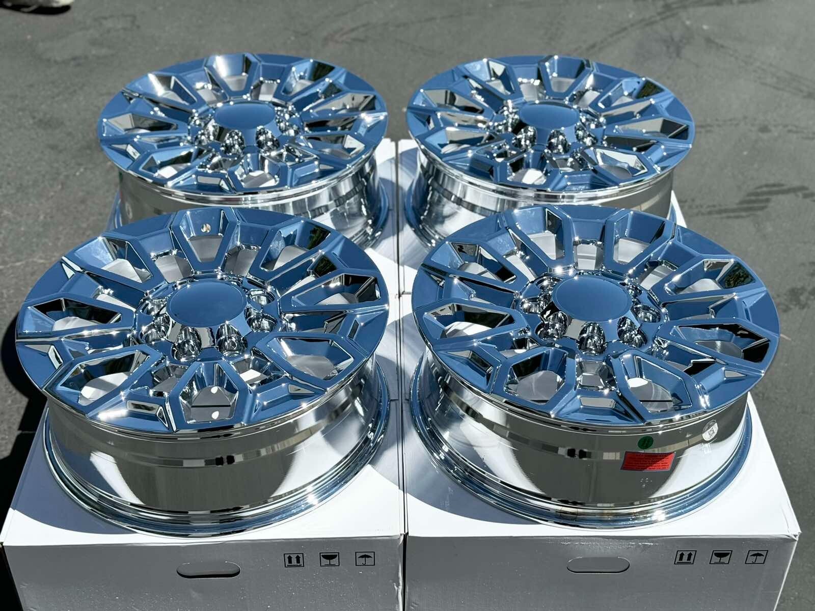 22" Chrome Wheels 22x8.5 8x180 Rims 2500 3500 Chevy Silverado GMC ...